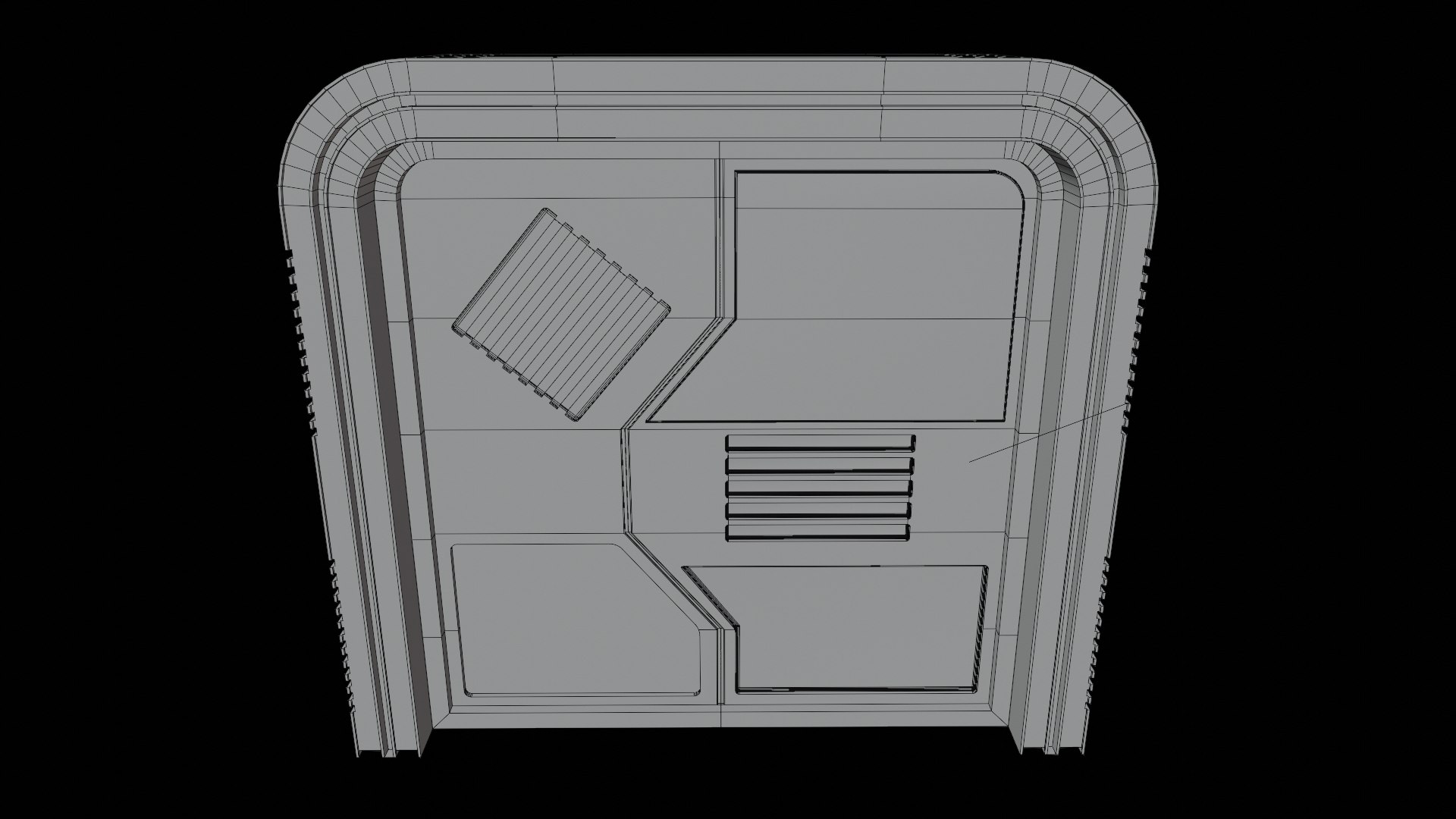 Futuristic Sci-fi Low Poly Gate Fully Rigged And Animated Ready To Use ...