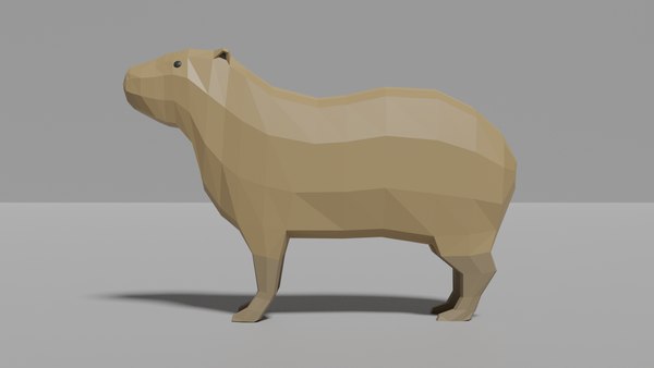 Low-poly Capybara 3D model - TurboSquid 1806908