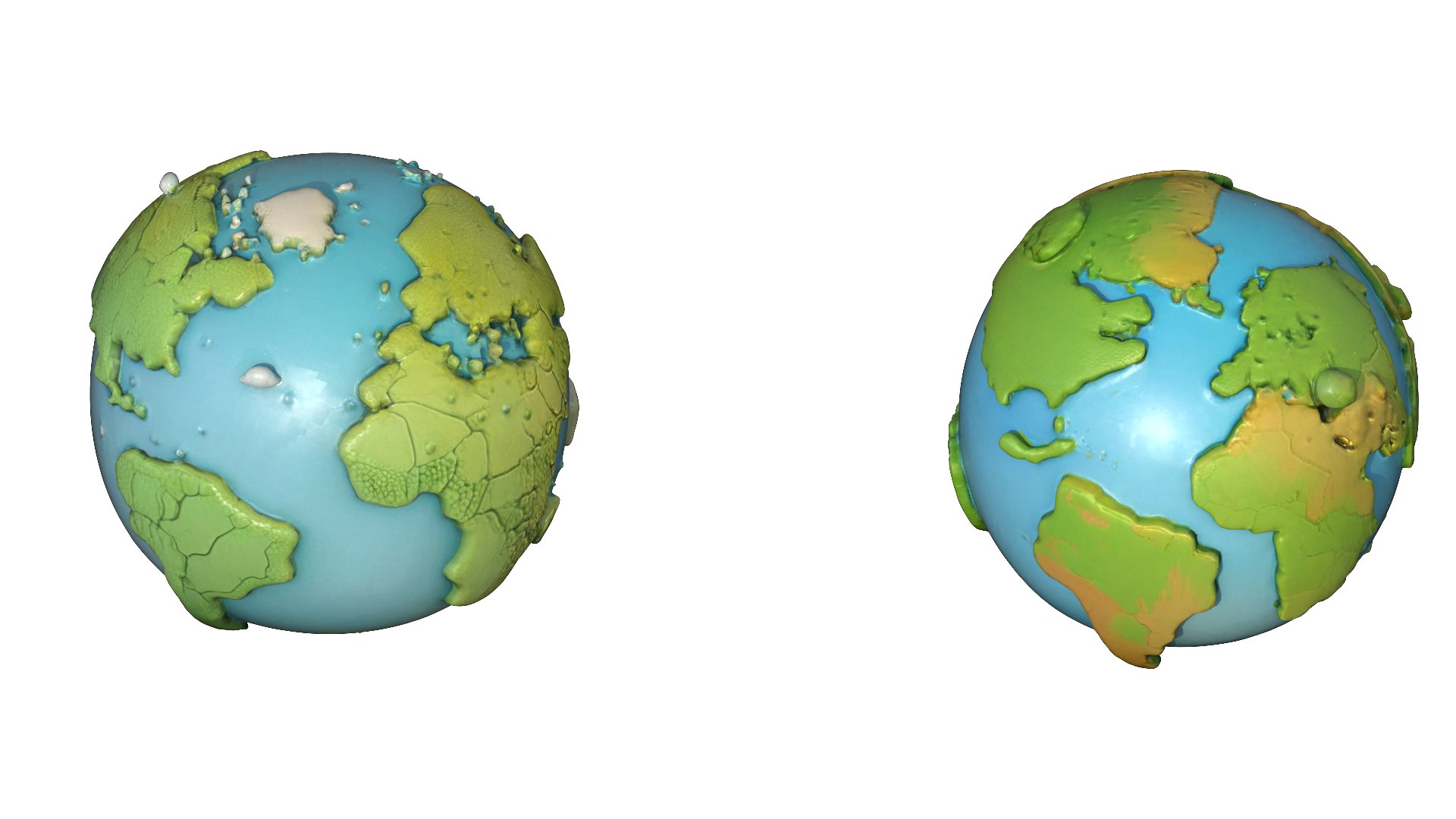 Cartoon Earth Planets 3D Model - TurboSquid 2314749