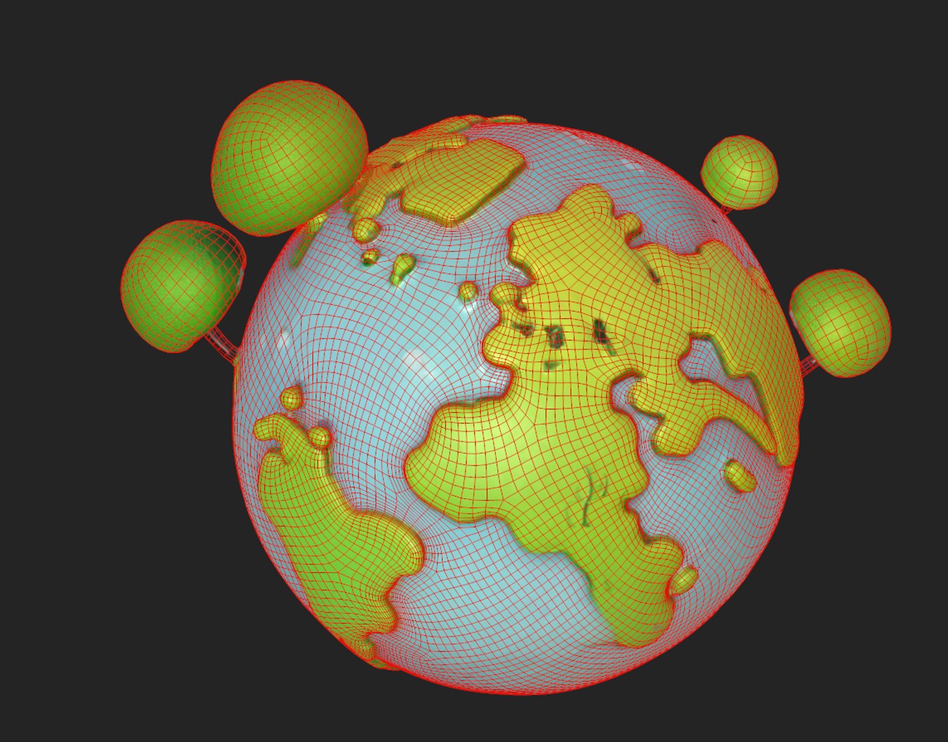 Cartoon Earth Planets 3D Model - TurboSquid 2314749