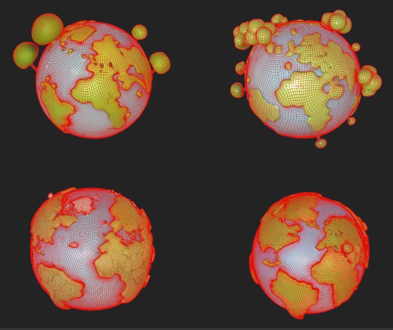 Cartoon Earth Planets 3D Model - TurboSquid 2314749