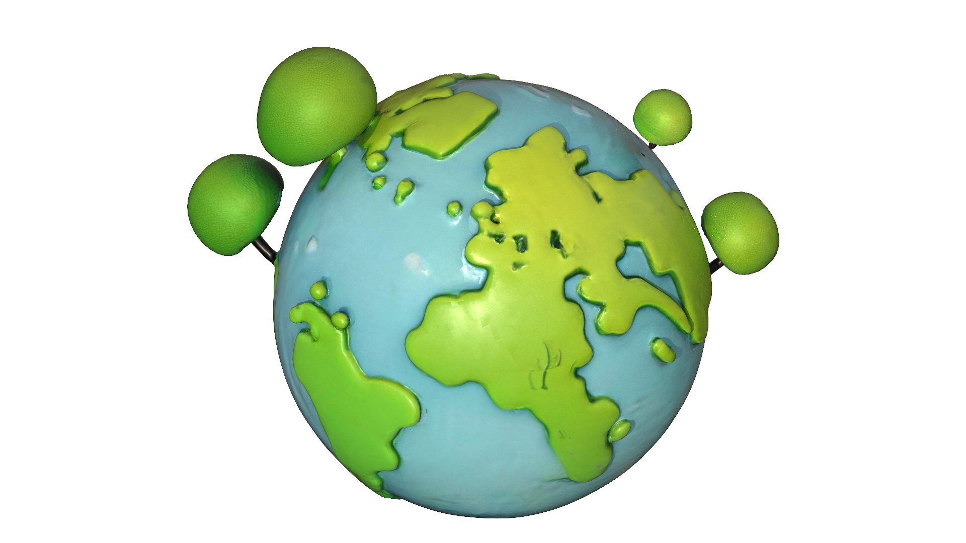 Cartoon Earth Planets 3D Model - TurboSquid 2314749