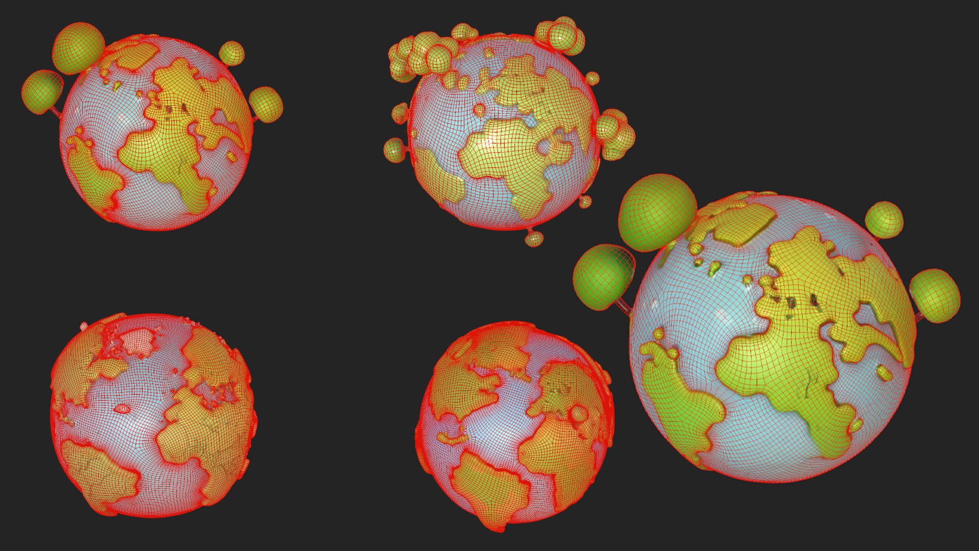 Cartoon Earth Planets 3D Model - TurboSquid 2314749