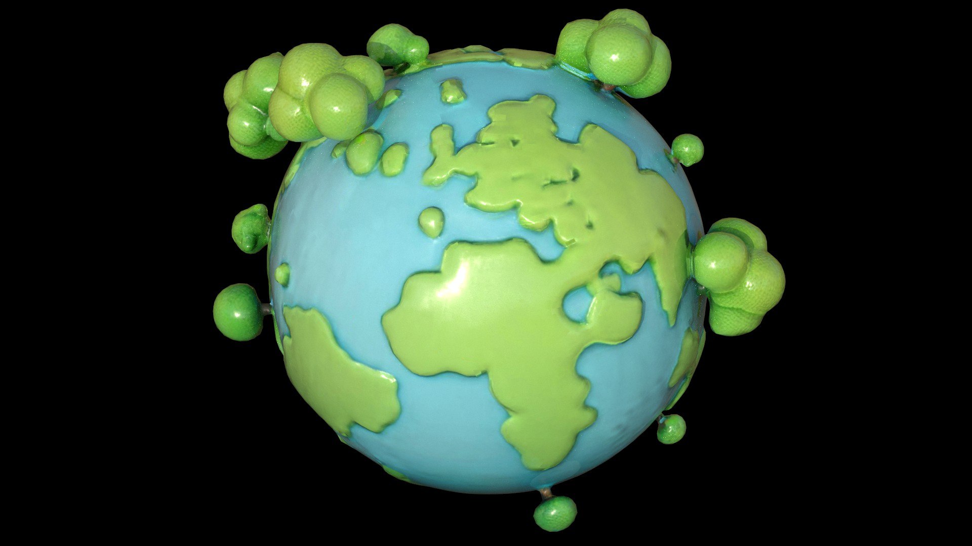 Cartoon Earth Planets 3D Model - TurboSquid 2314749
