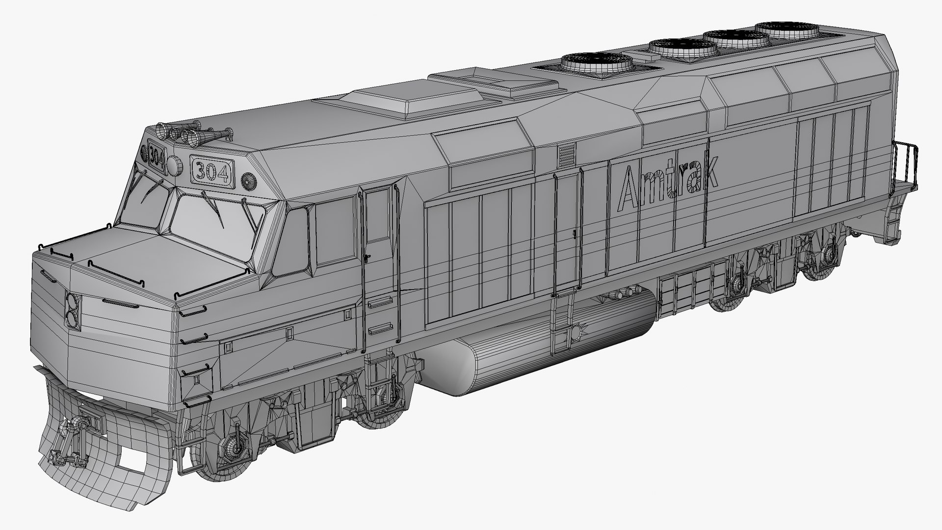 3D Amtrak Emd F-40ph Diesel-electric Locomotive - TurboSquid 2006087
