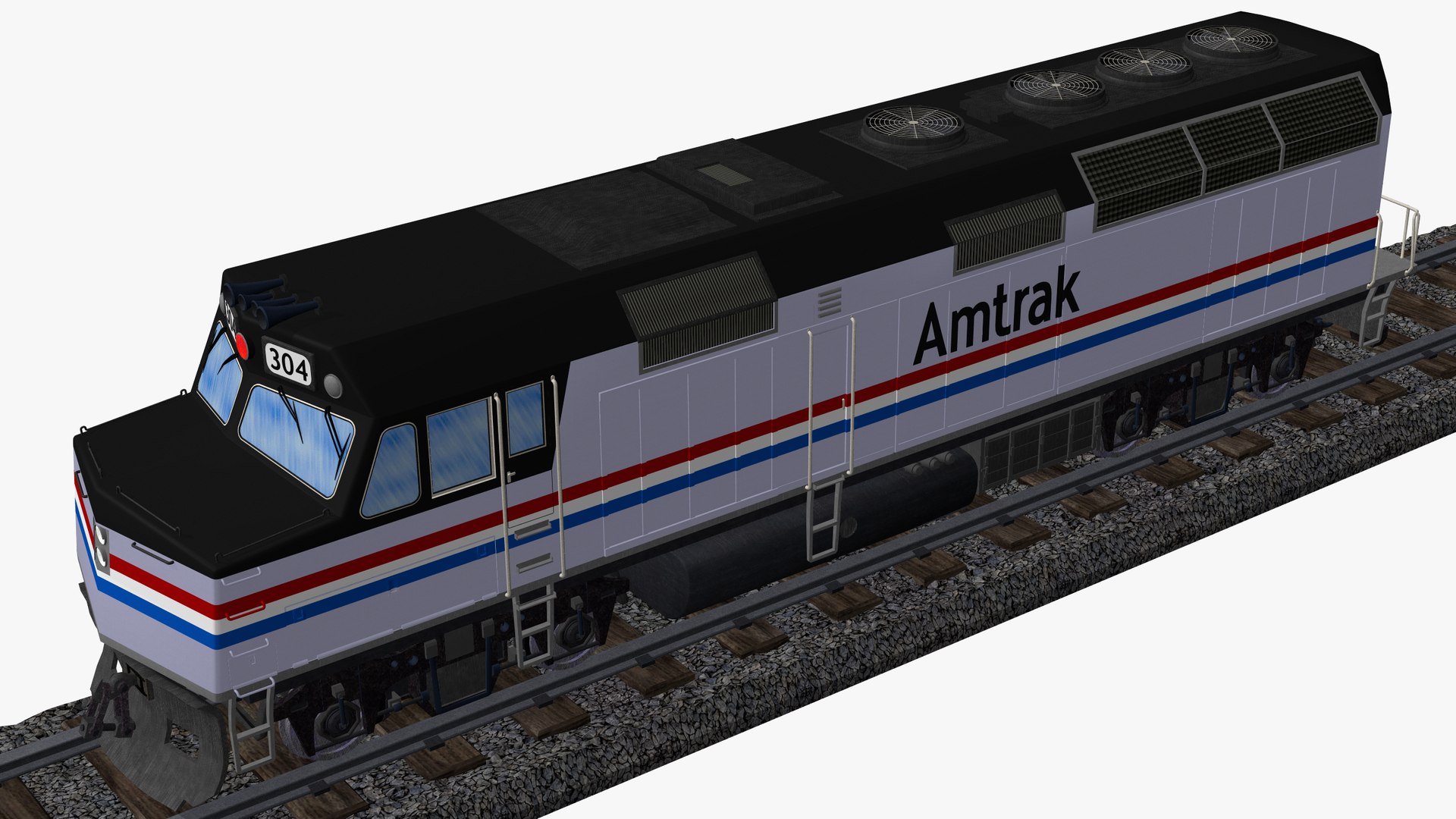3D Amtrak Emd F-40ph Diesel-electric Locomotive - TurboSquid 2006087