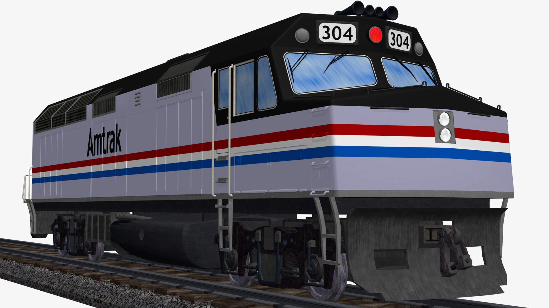 3D Amtrak Emd F-40ph Diesel-electric Locomotive - TurboSquid 2006087