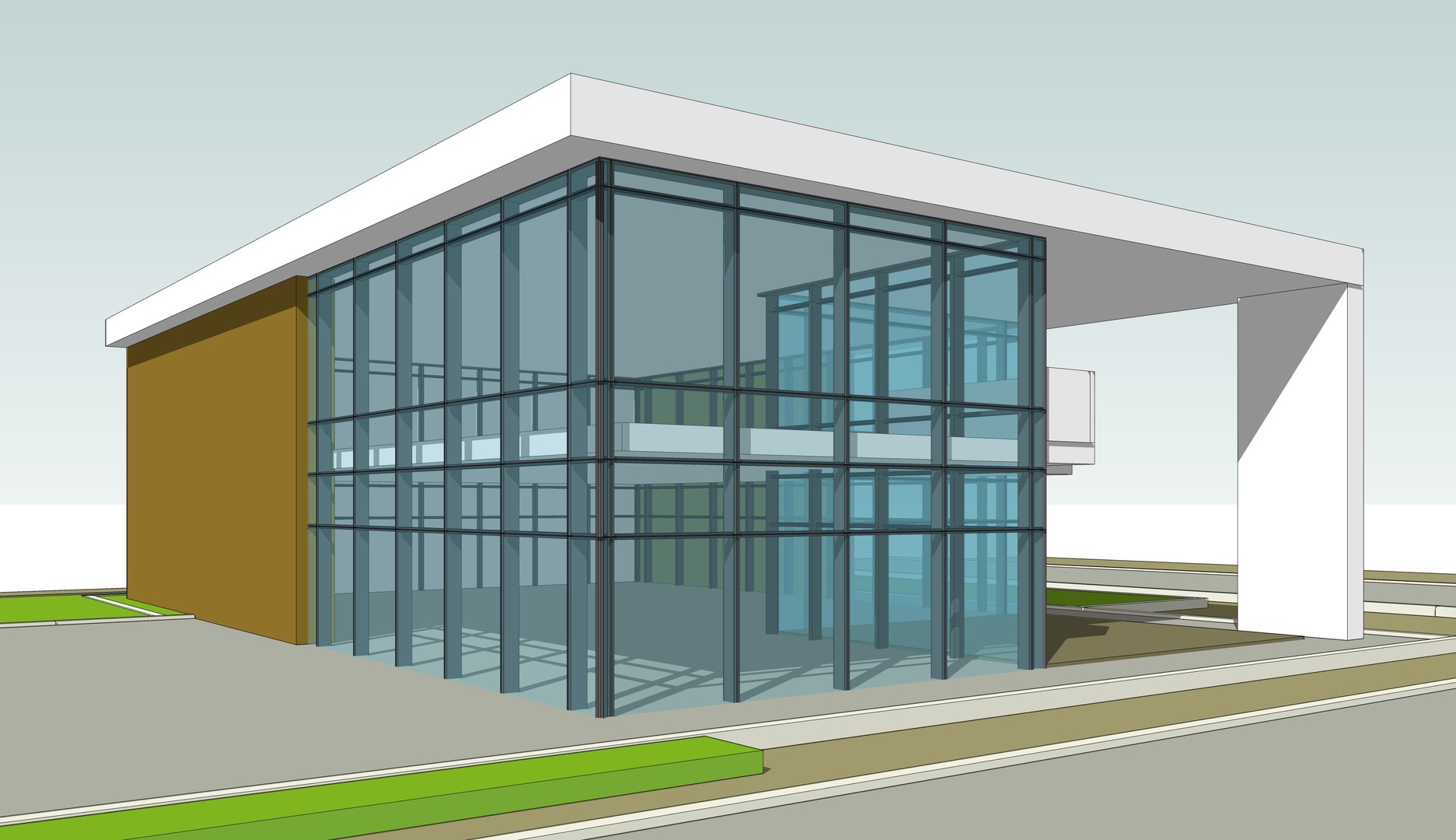 2 Storey Modern Commercial Building