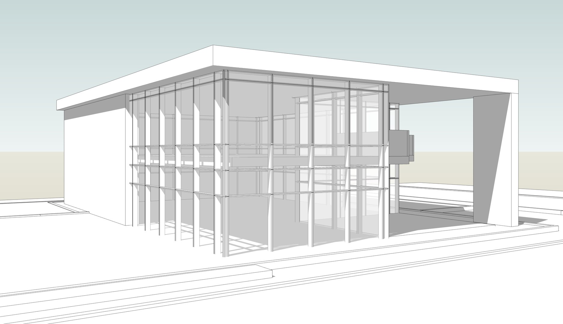 Two-storey Office 3D Model - TurboSquid 1634597