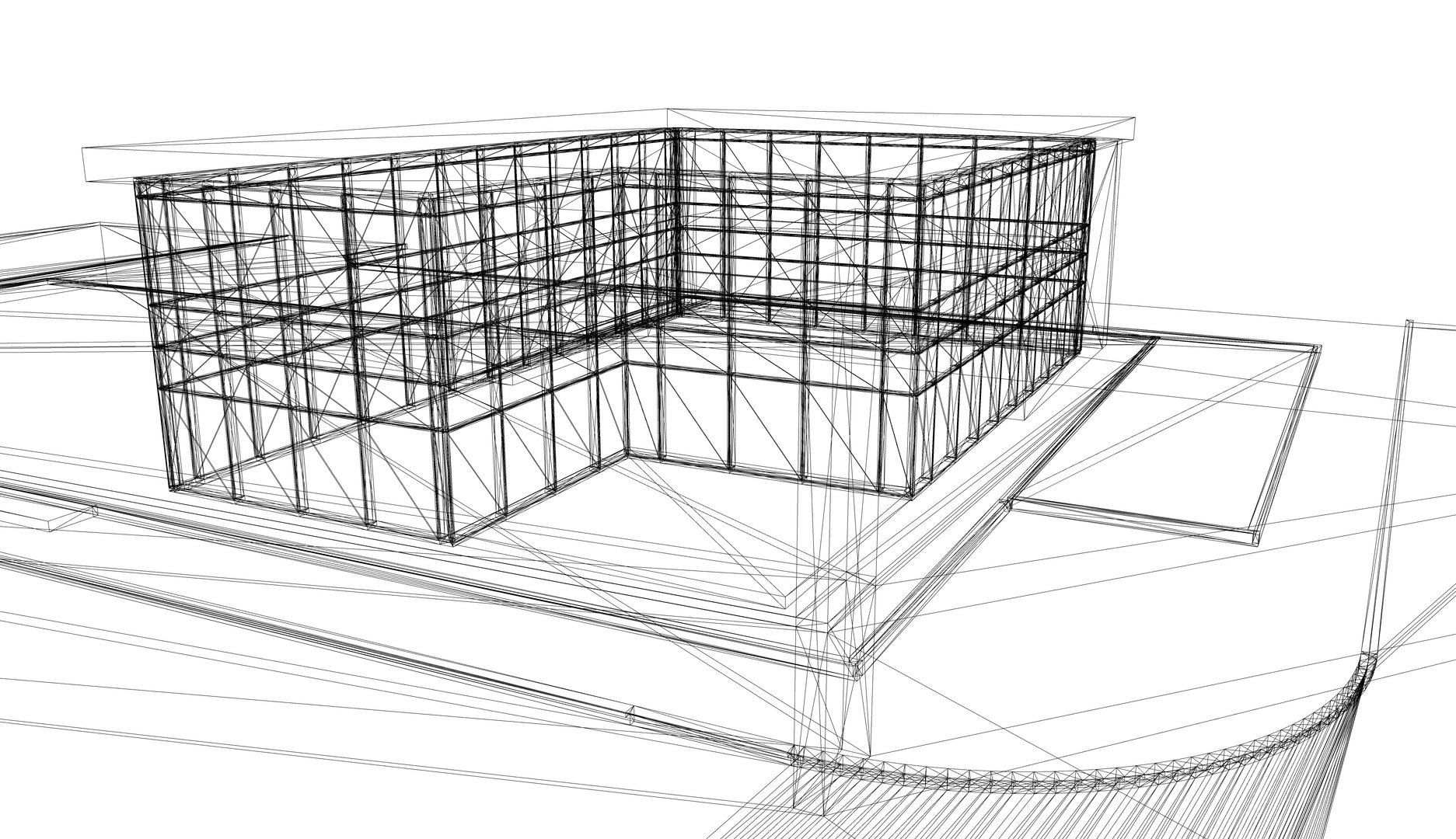 Two-storey Office 3D Model - TurboSquid 1634597
