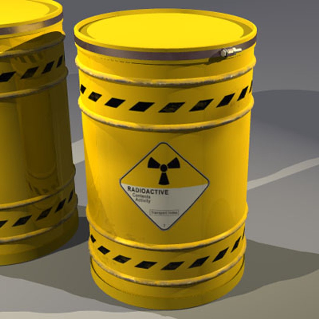 3d nuclear waste drum model