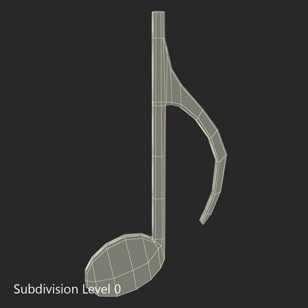 Eighth Note 3d Model