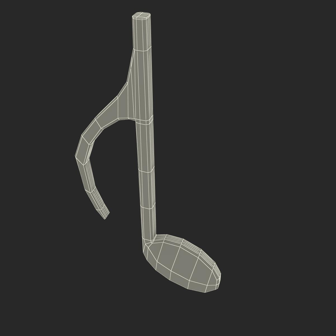 Eighth Note 3d Model