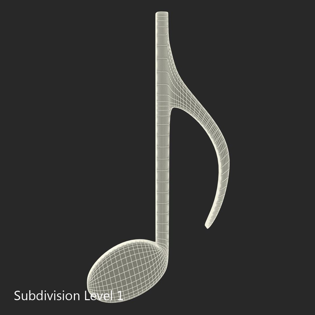 Eighth Note 3d Model