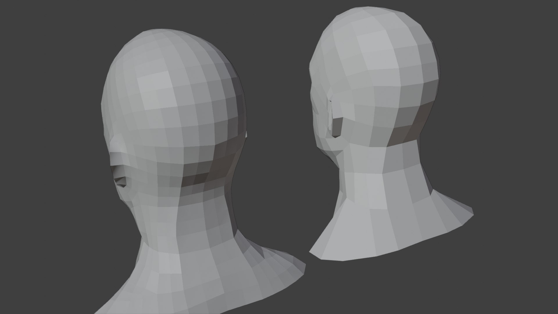 Male Heads Low-poly 3D Model - TurboSquid 1553883