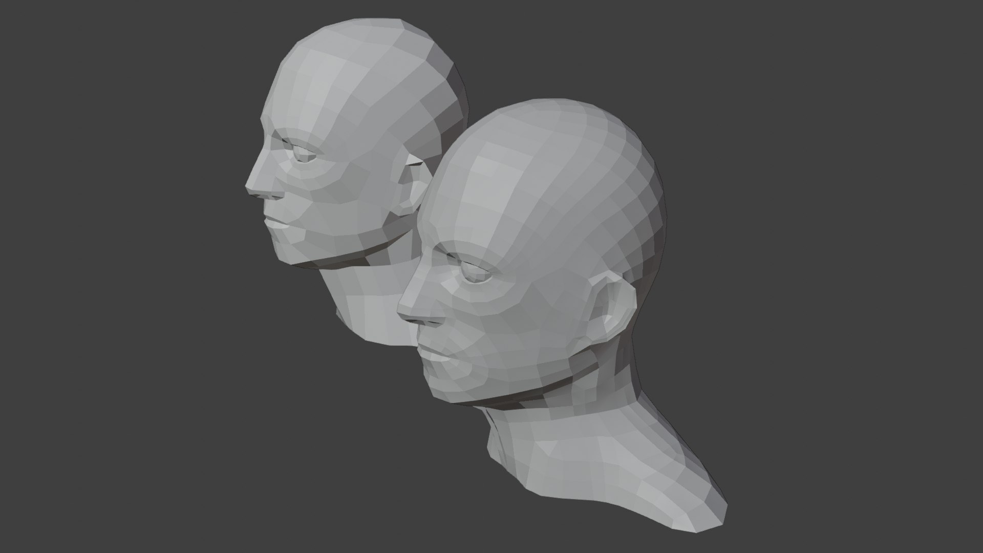 Male Heads Low-poly 3D Model - TurboSquid 1553883