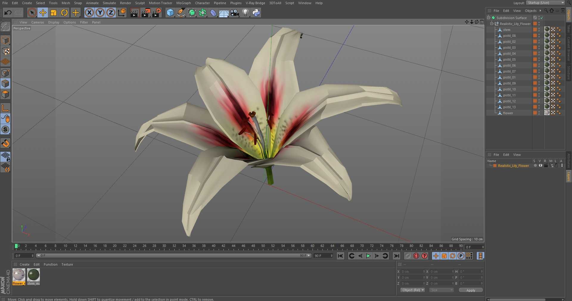 Realistic Lily Flower Model - TurboSquid 2245881
