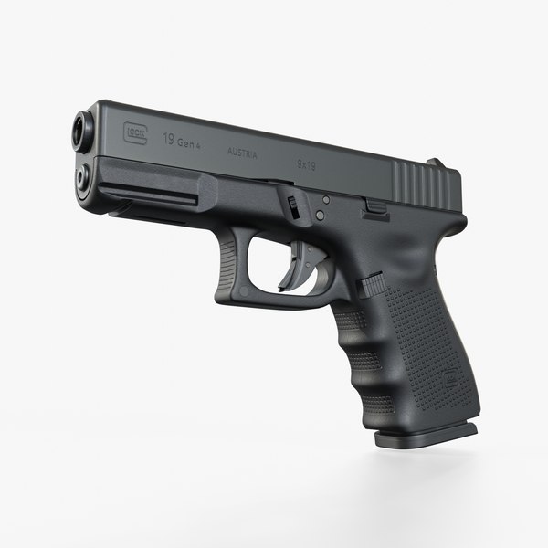 3D модель Glock 19 Gen4 полностью смоделирован со всеми внутренними ...