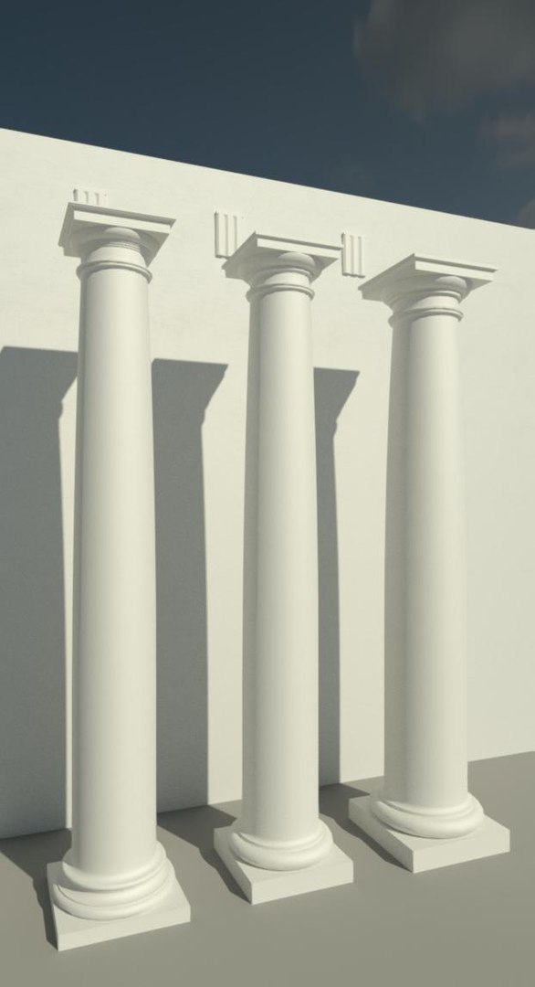 Parametric Tuscan Column Triglif Model - TurboSquid 1437100