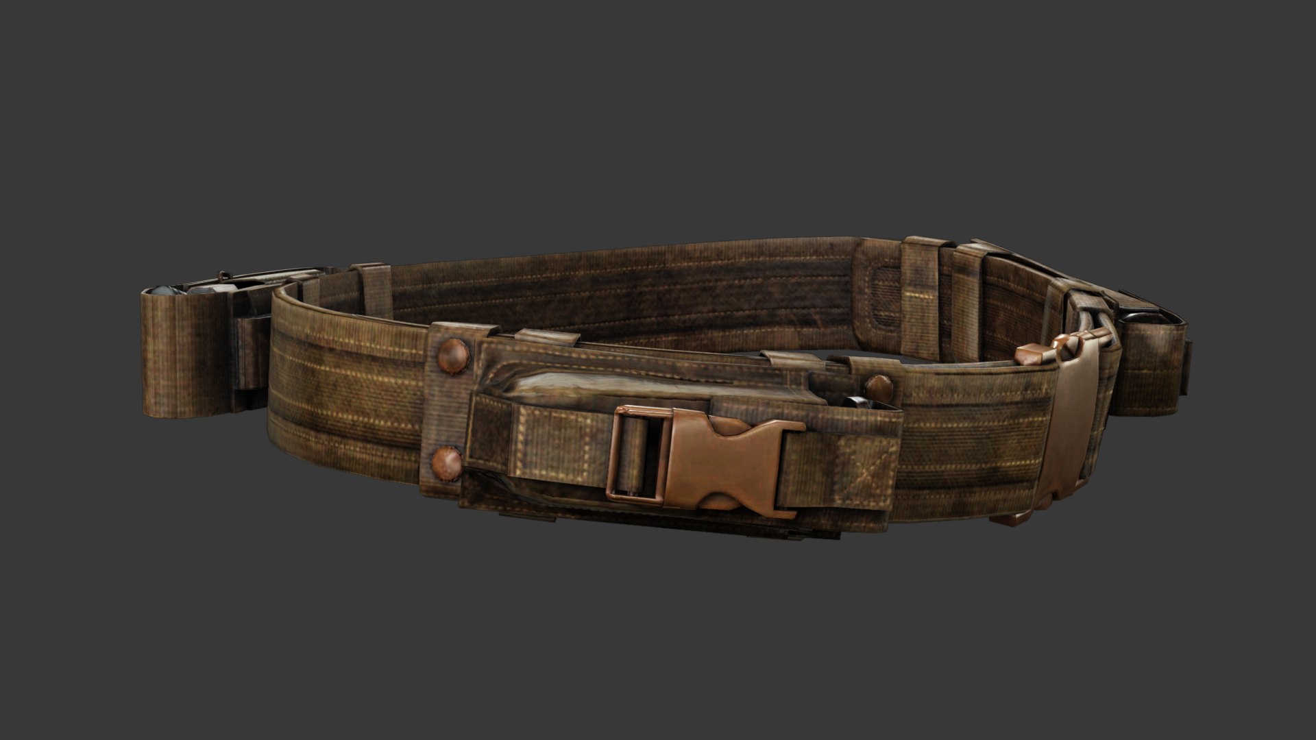 3D Model Brown Tactical Military Combat Belt - Game Ready - TurboSquid ...