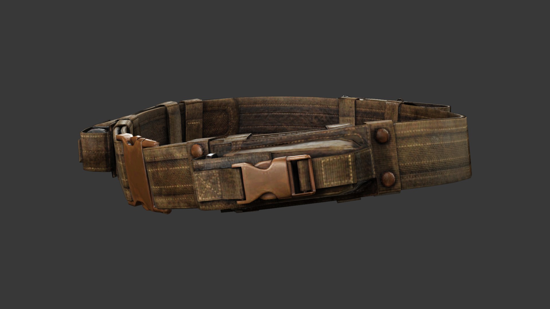 3D Model Brown Tactical Military Combat Belt - Game Ready - TurboSquid ...