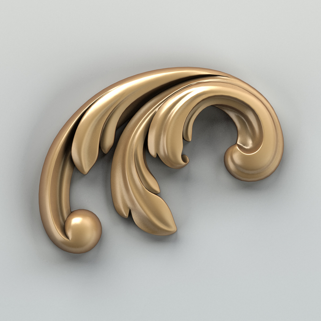 3d carved corner decor