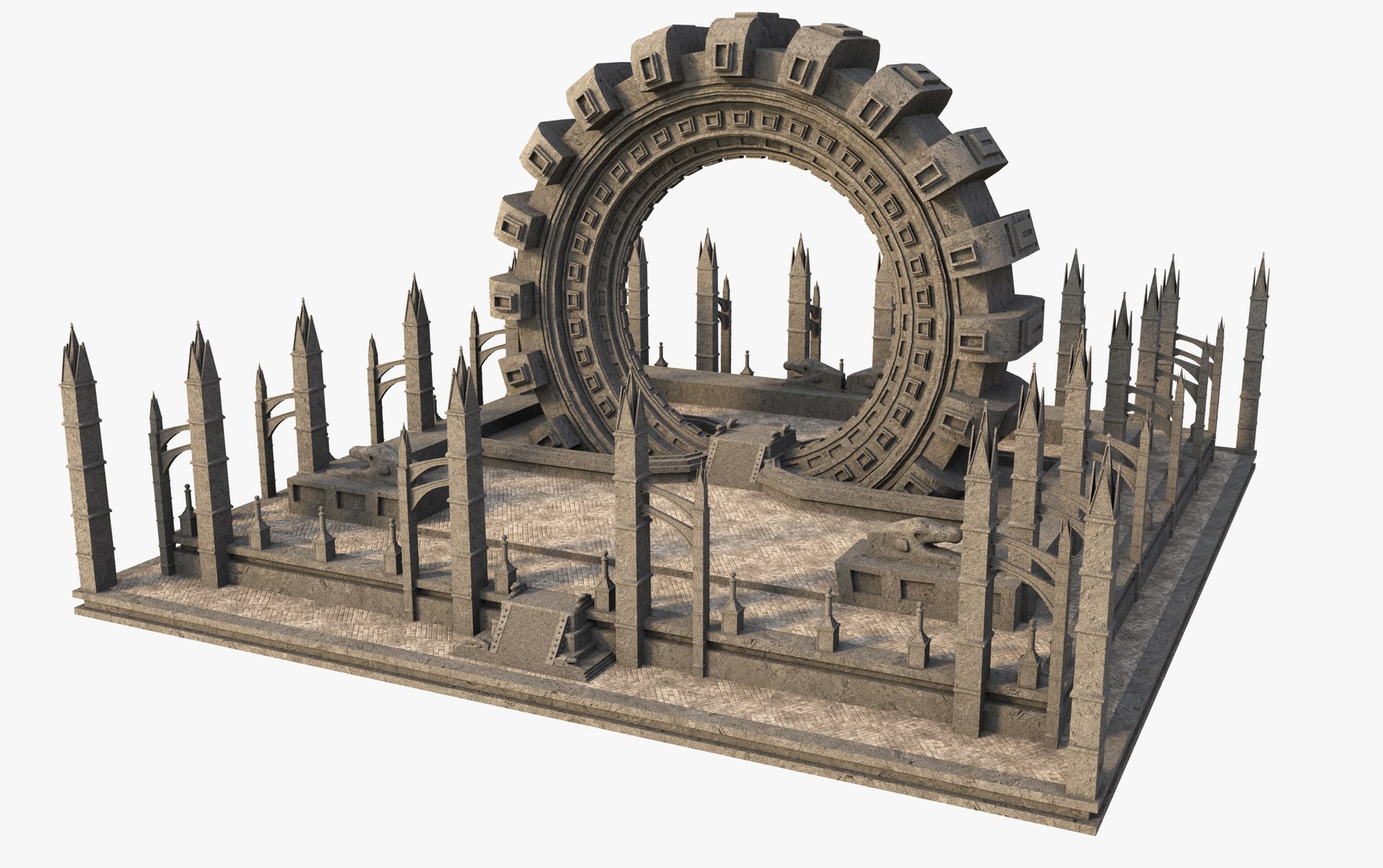 Ancient Stargate V2 3D Model - TurboSquid 2404474