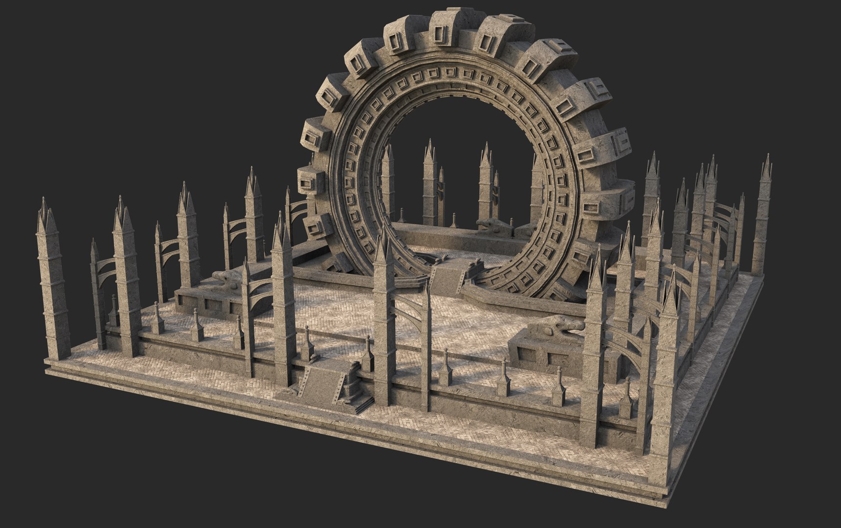 Ancient Stargate V2 3D Model - TurboSquid 2404474