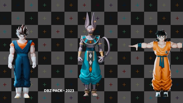 DBZ - Rigged Character Pack 3D model 3D 모델 - TurboSquid 2020057
