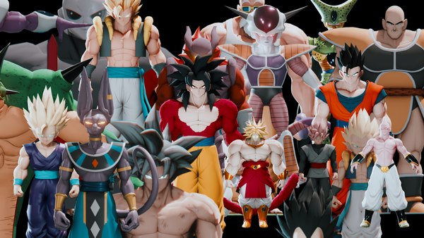 DBZ - Rigged Character Pack 3D model 3D 모델 - TurboSquid 2020057