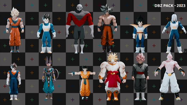 DBZ - Rigged Character Pack 3D model 3D 모델 - TurboSquid 2020057