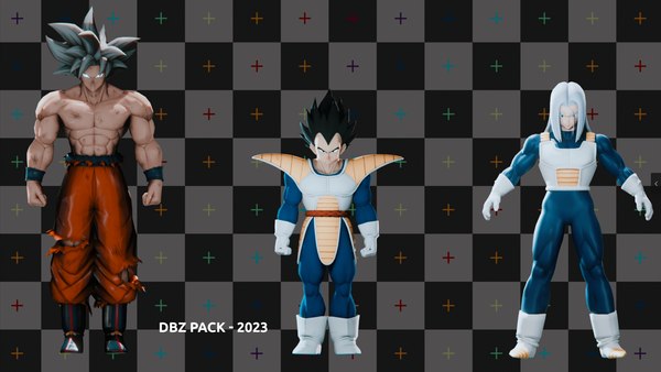 DBZ - Rigged Character Pack 3D model 3D 모델 - TurboSquid 2020057