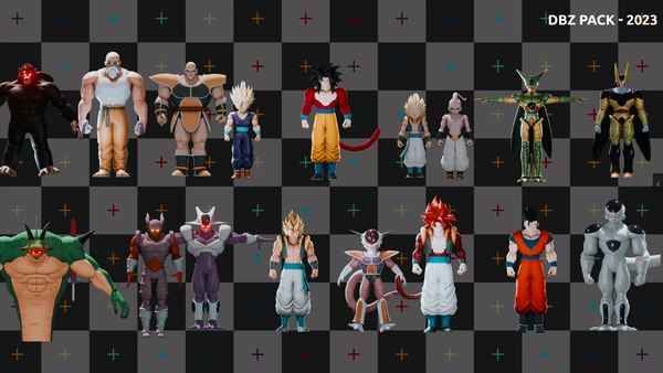DBZ - Rigged Character Pack 3D model 3D 모델 - TurboSquid 2020057