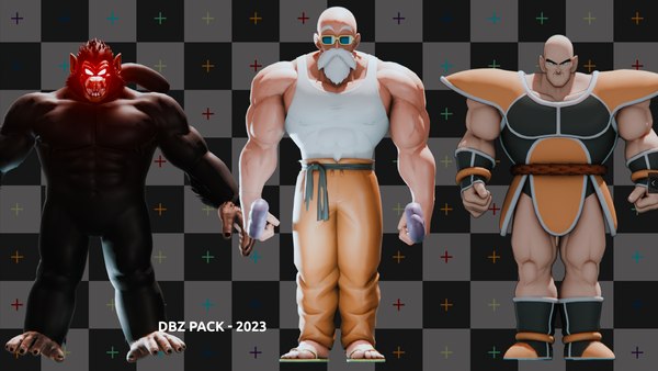 DBZ - Rigged Character Pack 3D model 3D 모델 - TurboSquid 2020057