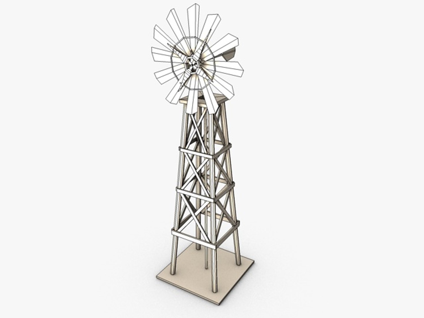3d windmill wind model