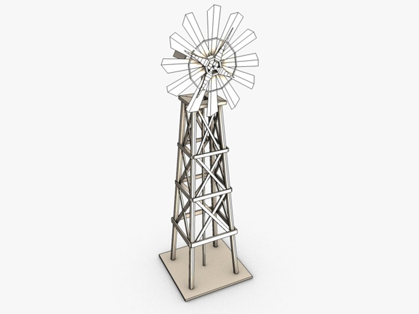 3d windmill wind model