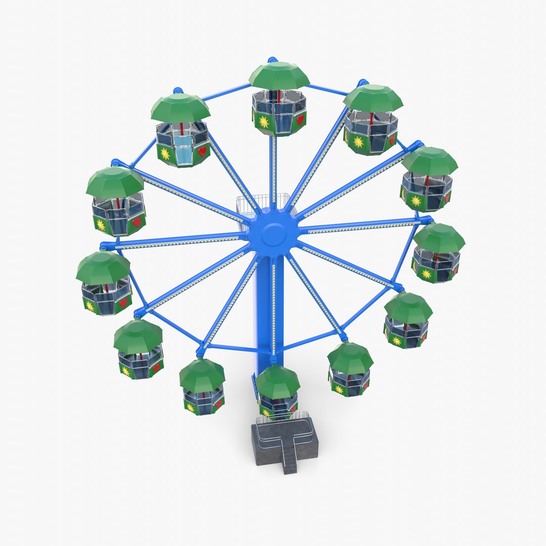 3D Ferris Wheel V2 Model - TurboSquid 2061252