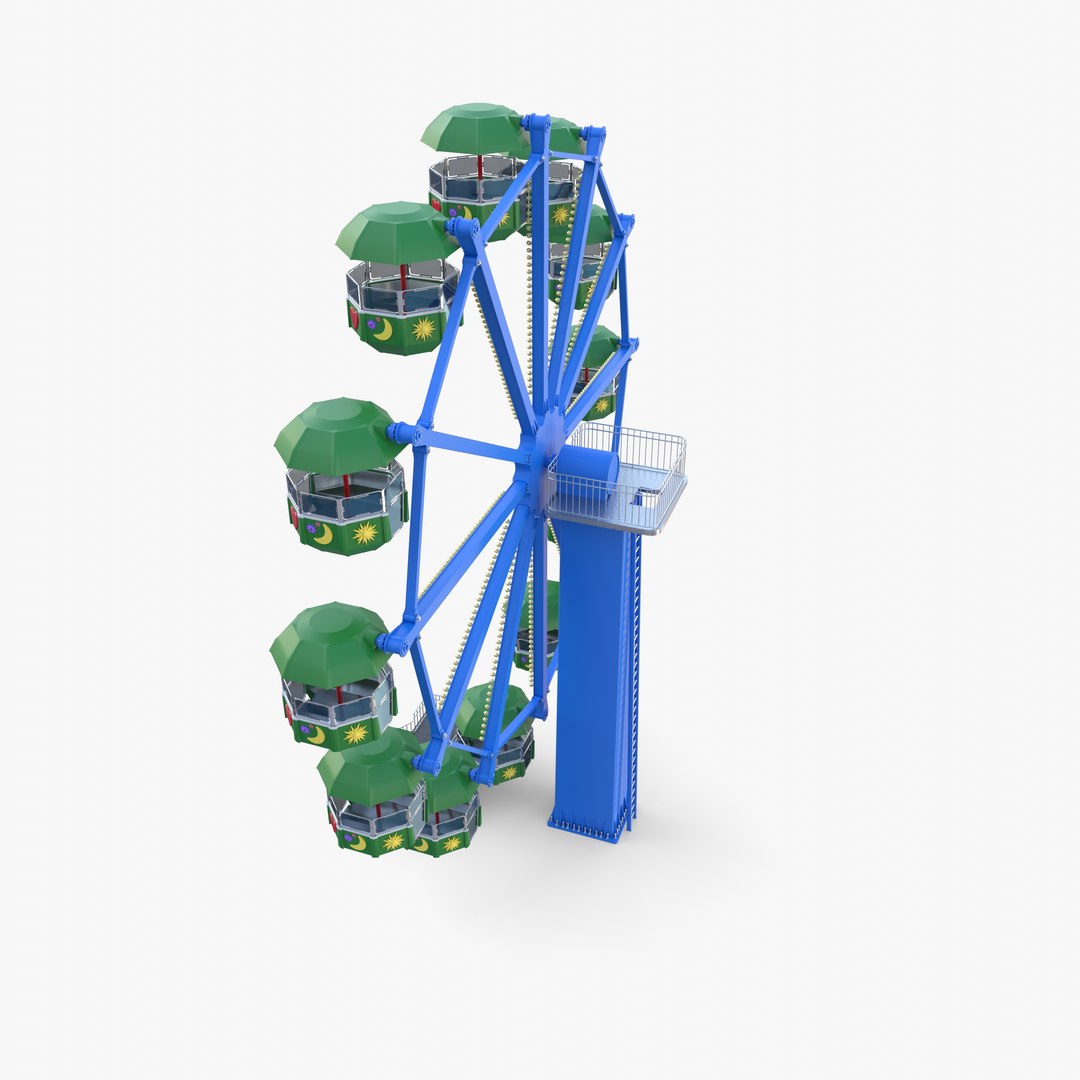 3D Ferris Wheel V2 Model - TurboSquid 2061252