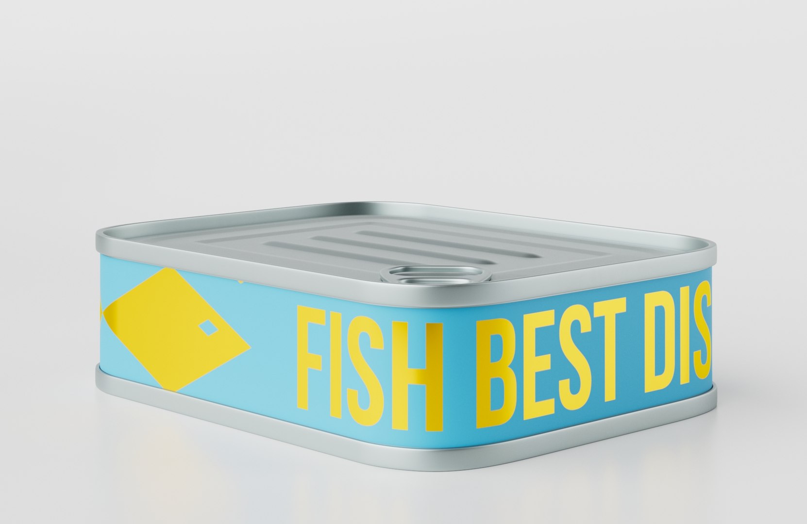 3D Aluminium Food Can Square PBR - TurboSquid 2369419
