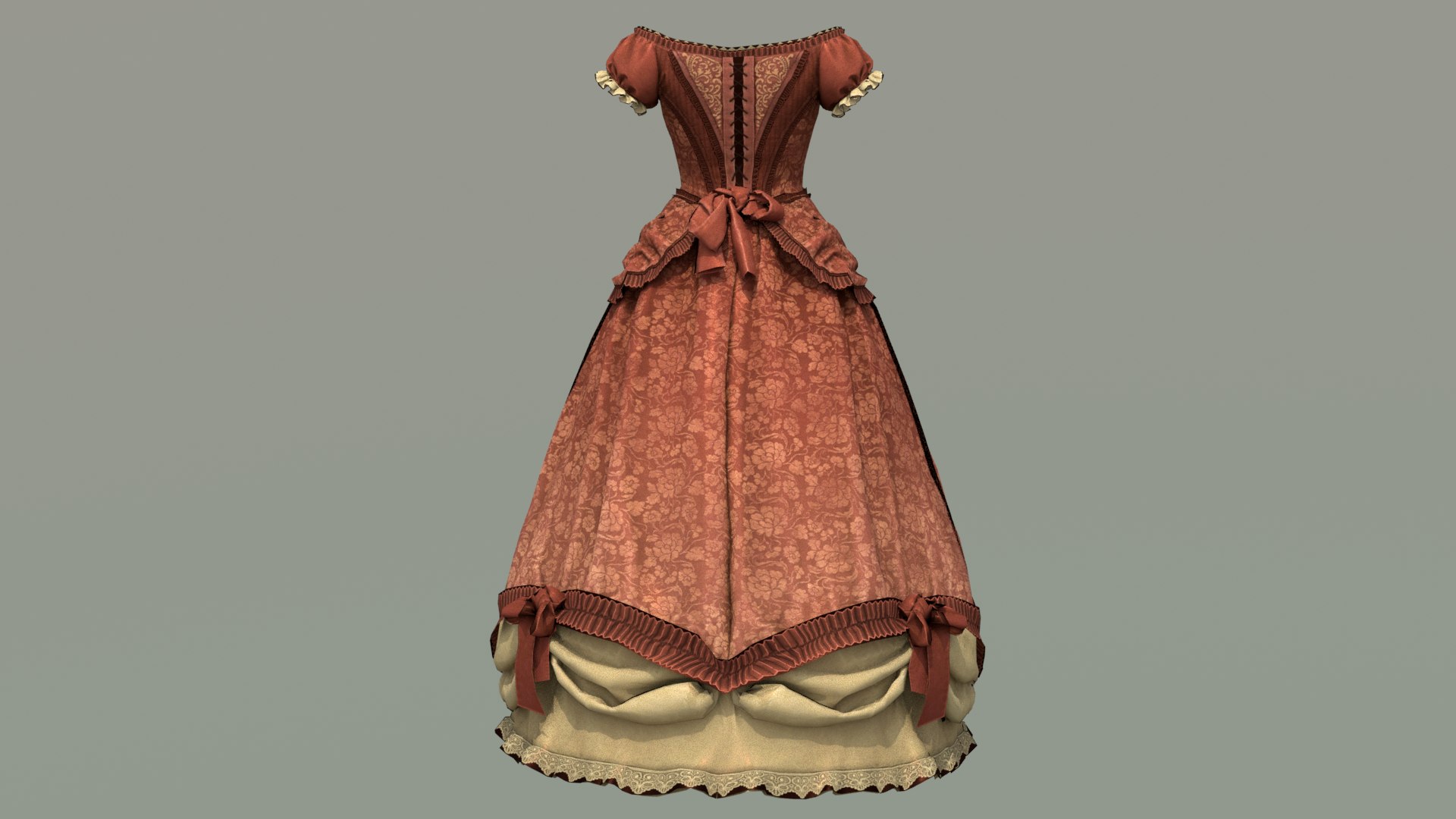 Vintage Dress 3D Model - TurboSquid 2087926