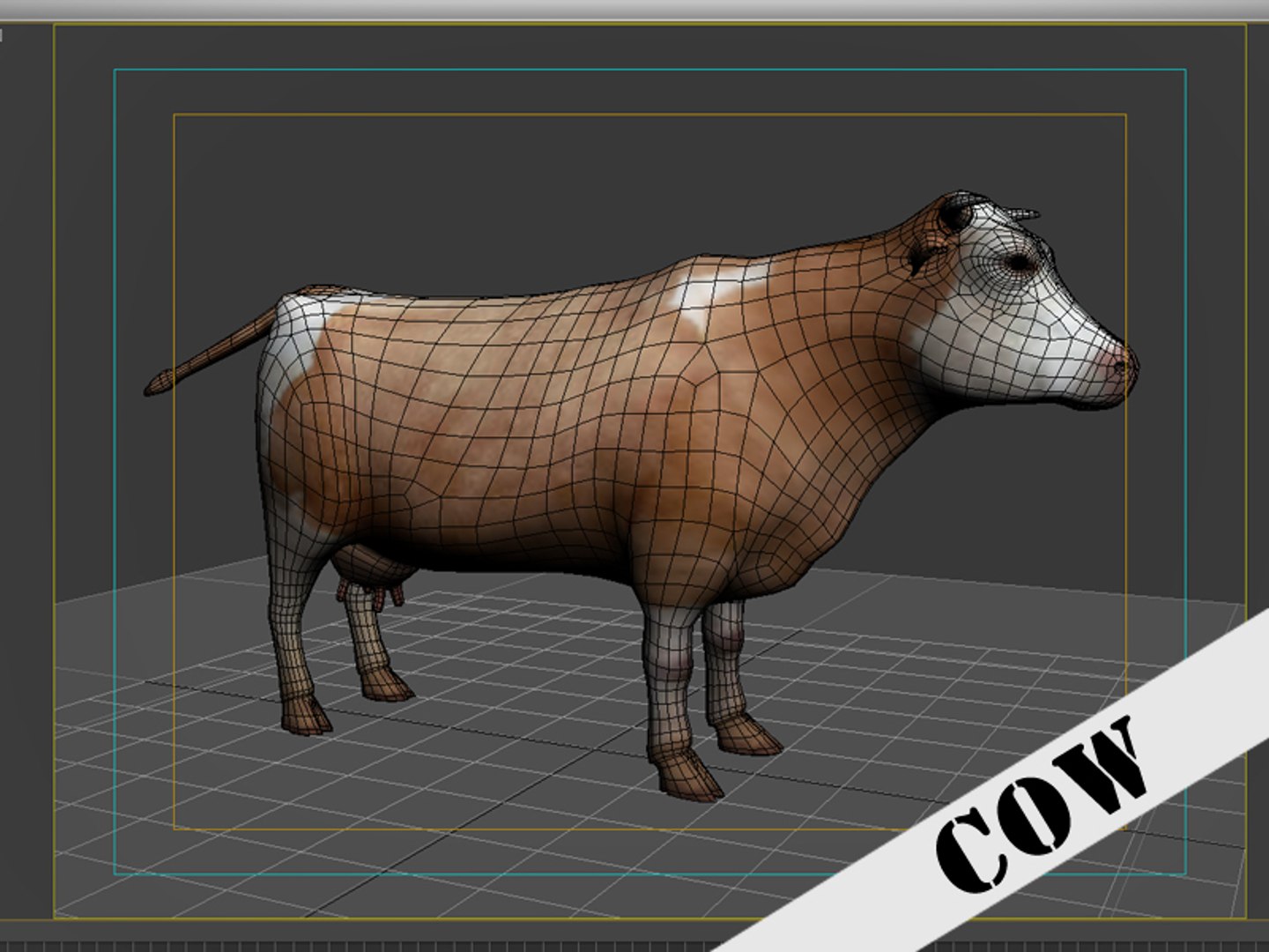 3d Model Of Cow Bovine