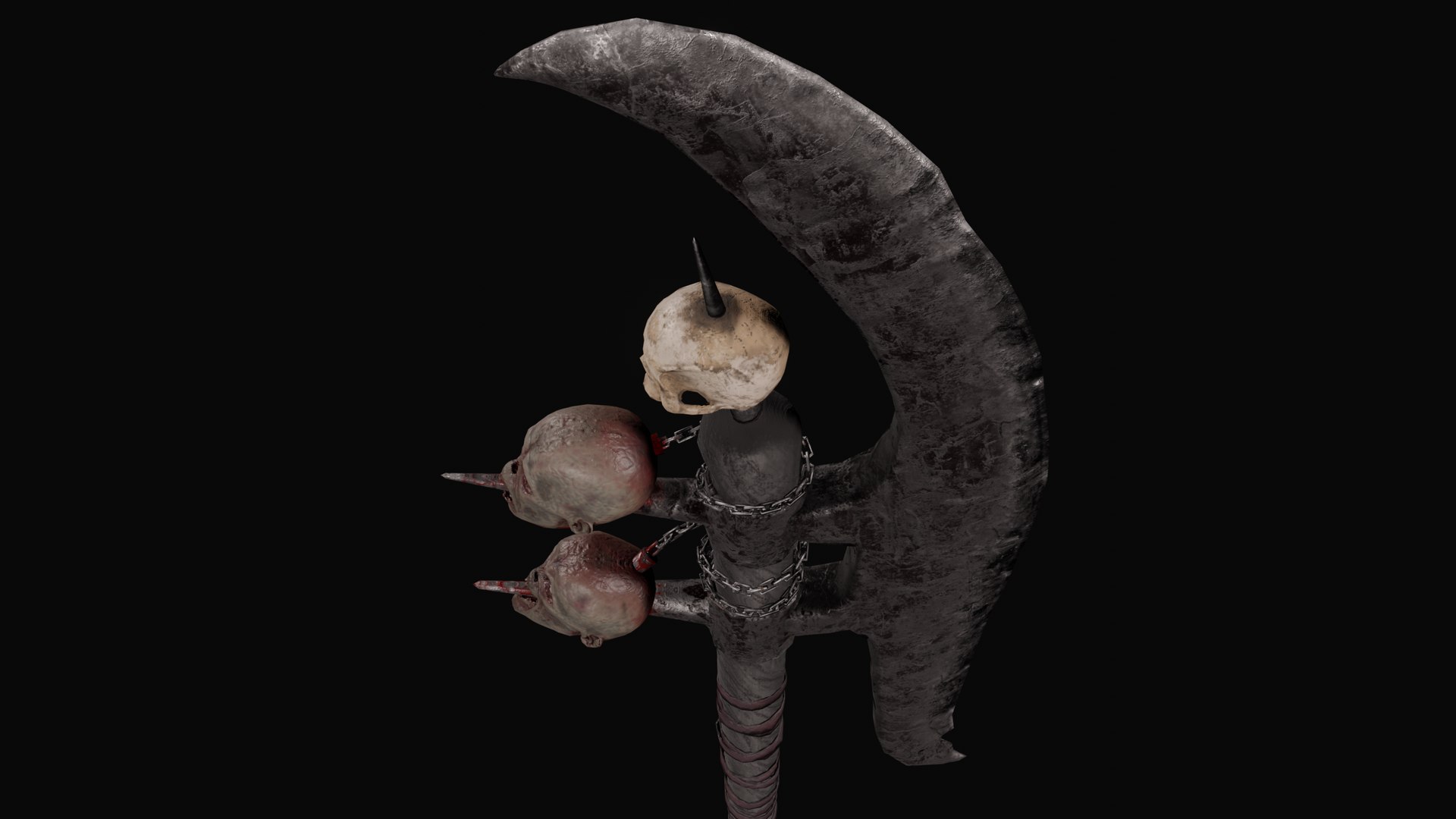 3D Dark Fantasy Large Halberd Low-poly - TurboSquid 2105308