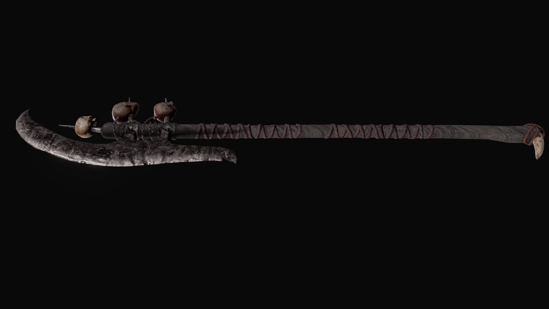 3D Dark Fantasy Large Halberd Low-poly - TurboSquid 2105308