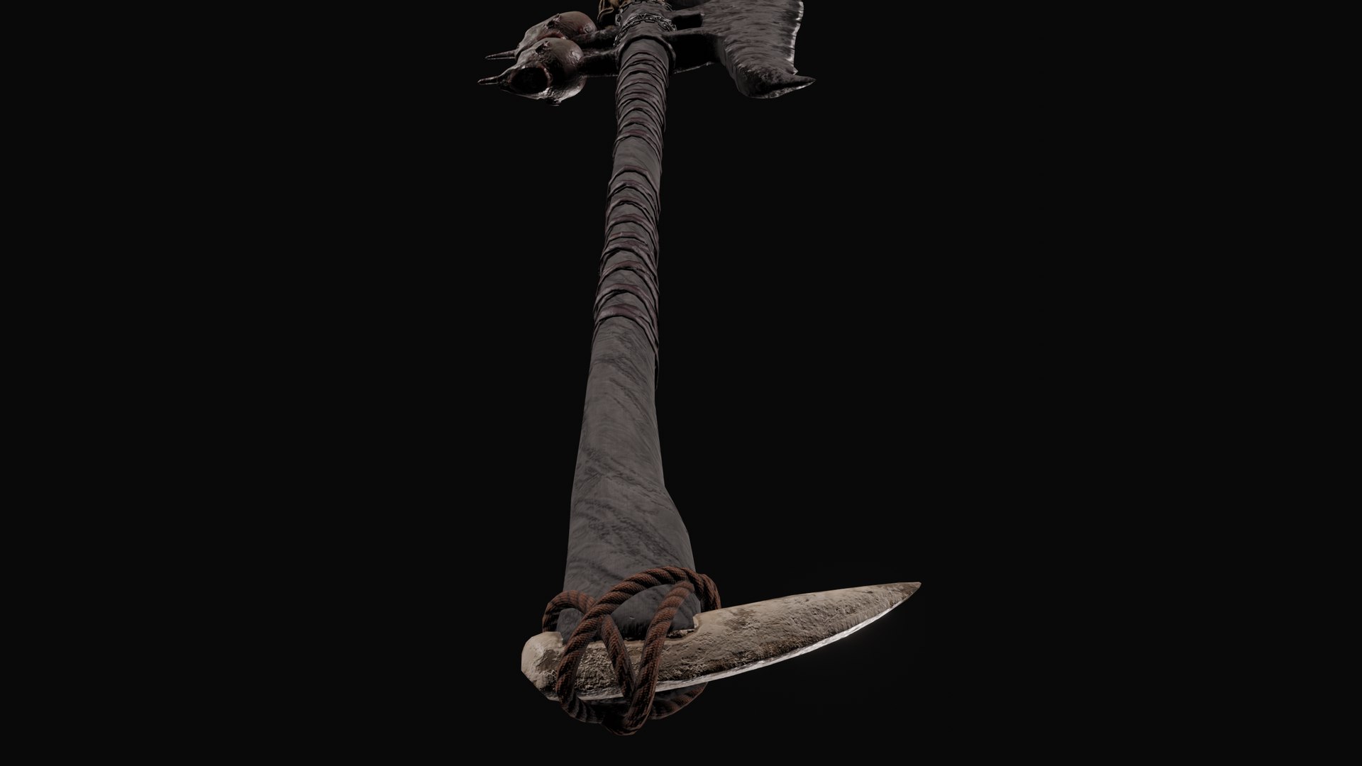 3D Dark Fantasy Large Halberd Low-poly - TurboSquid 2105308