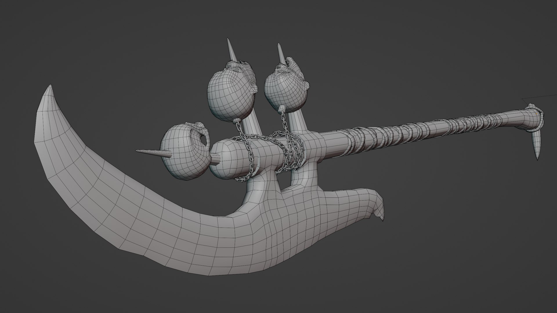 3D Dark Fantasy Large Halberd Low-poly - TurboSquid 2105308