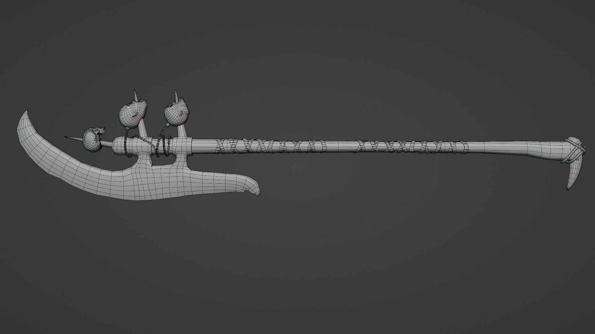 3D Dark Fantasy Large Halberd Low-poly - TurboSquid 2105308