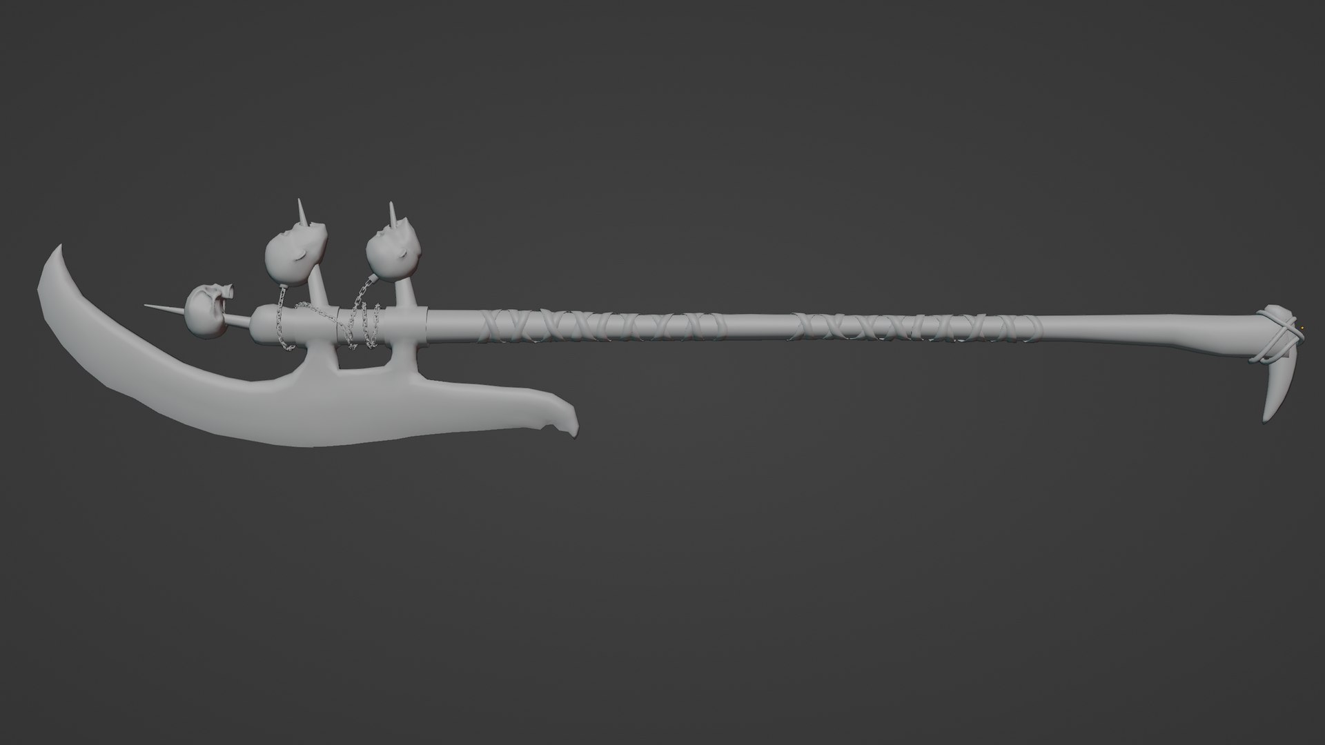 3D Dark Fantasy Large Halberd Low-poly - TurboSquid 2105308