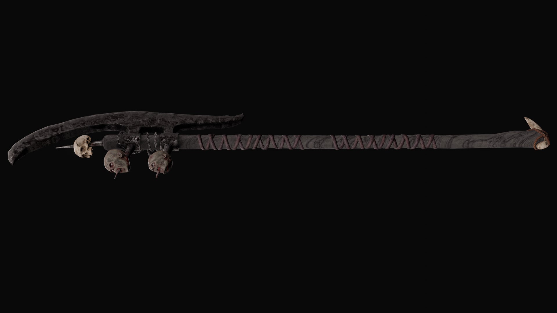 3D Dark Fantasy Large Halberd Low-poly - TurboSquid 2105308