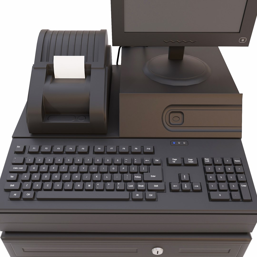 3D Cash Counter Billing Machine 3d Model - TurboSquid 2410600