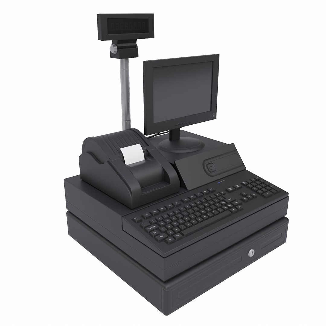 3D Cash Counter Billing Machine 3d Model - TurboSquid 2410600